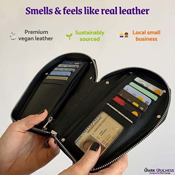 Bags | Nwot Coffin Purse Large Vegan Goth Wallet Black | Poshmark